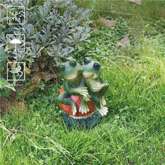 Accents | Frog Garden Statues Outdoor Decor Resin Couple Frogs Sitting ...